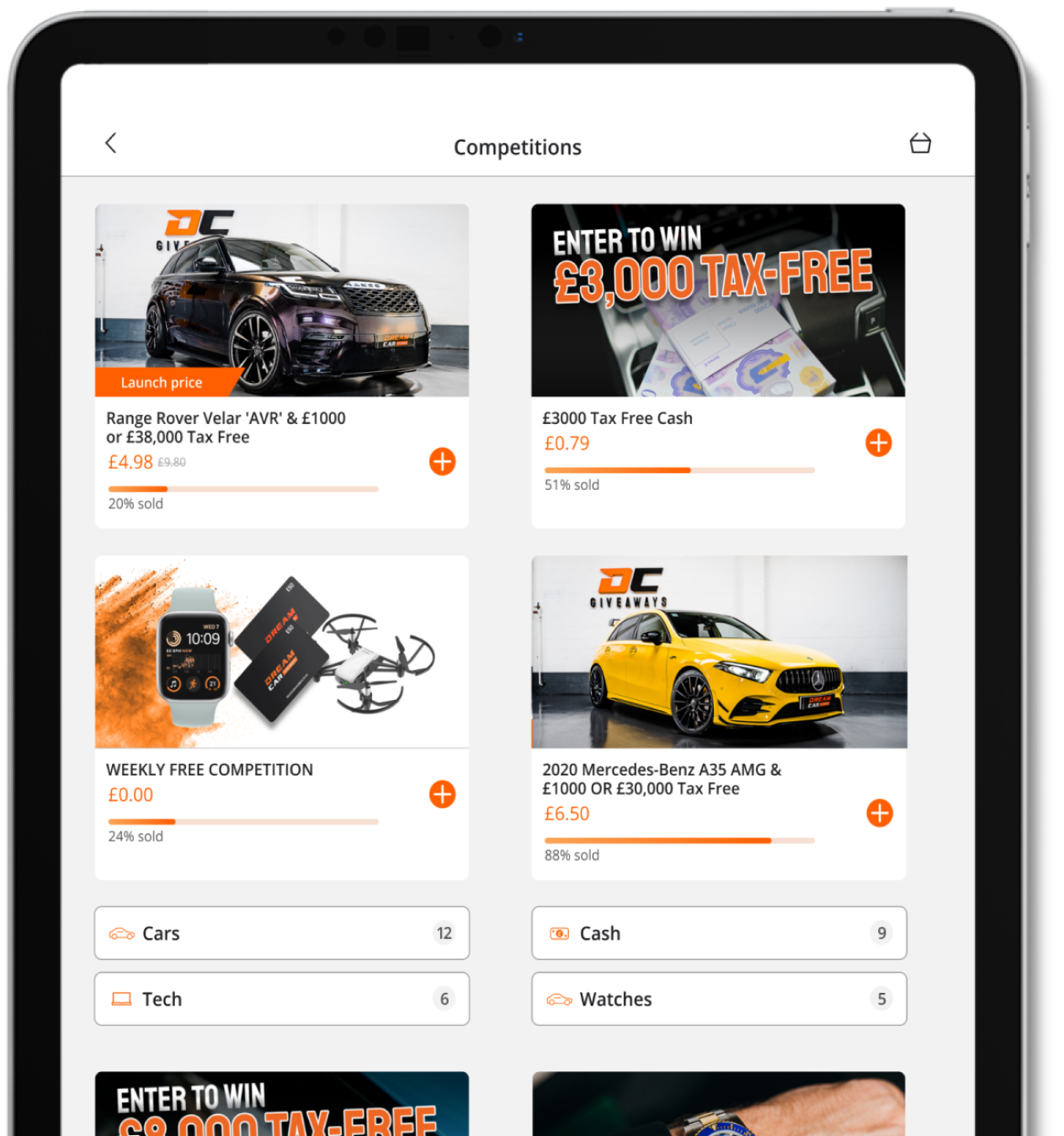 Win Cars, Cash and Tech | Dream Car Giveaways